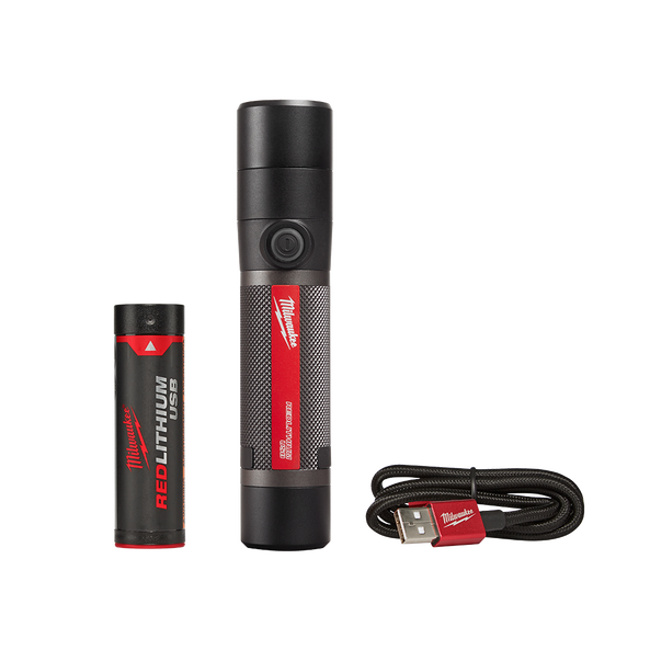 Milwaukee USB Rechargeable 1100L Twist Focus Flashlight Kit L4TMLED-201 | Milwaukee Tool Australia