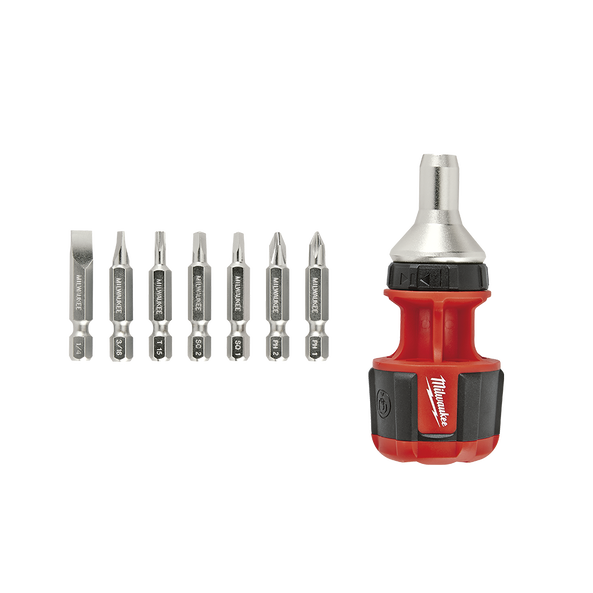 Milwaukee Compact 8-IN-1 Ratchet Multi Bit Driver 48222320 | Milwaukee ...