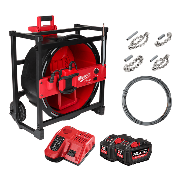 Milwaukee M18 FUEL™ High Speed Chain Snake Kit w/ONE-KEY™ M18FFSM122 ...