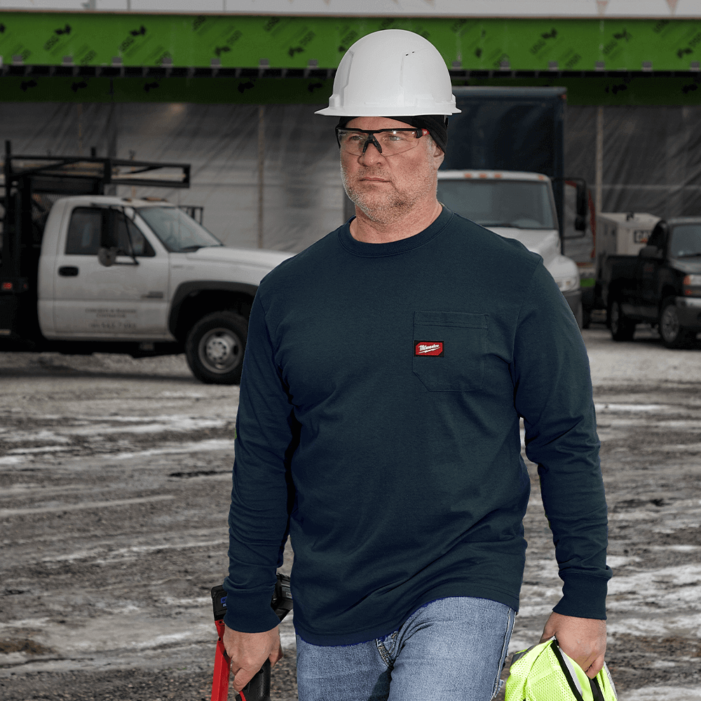 Milwaukee Heavy Duty Pocket Tee Long Sleeve Blue 602BL | Milwaukee Tool ...