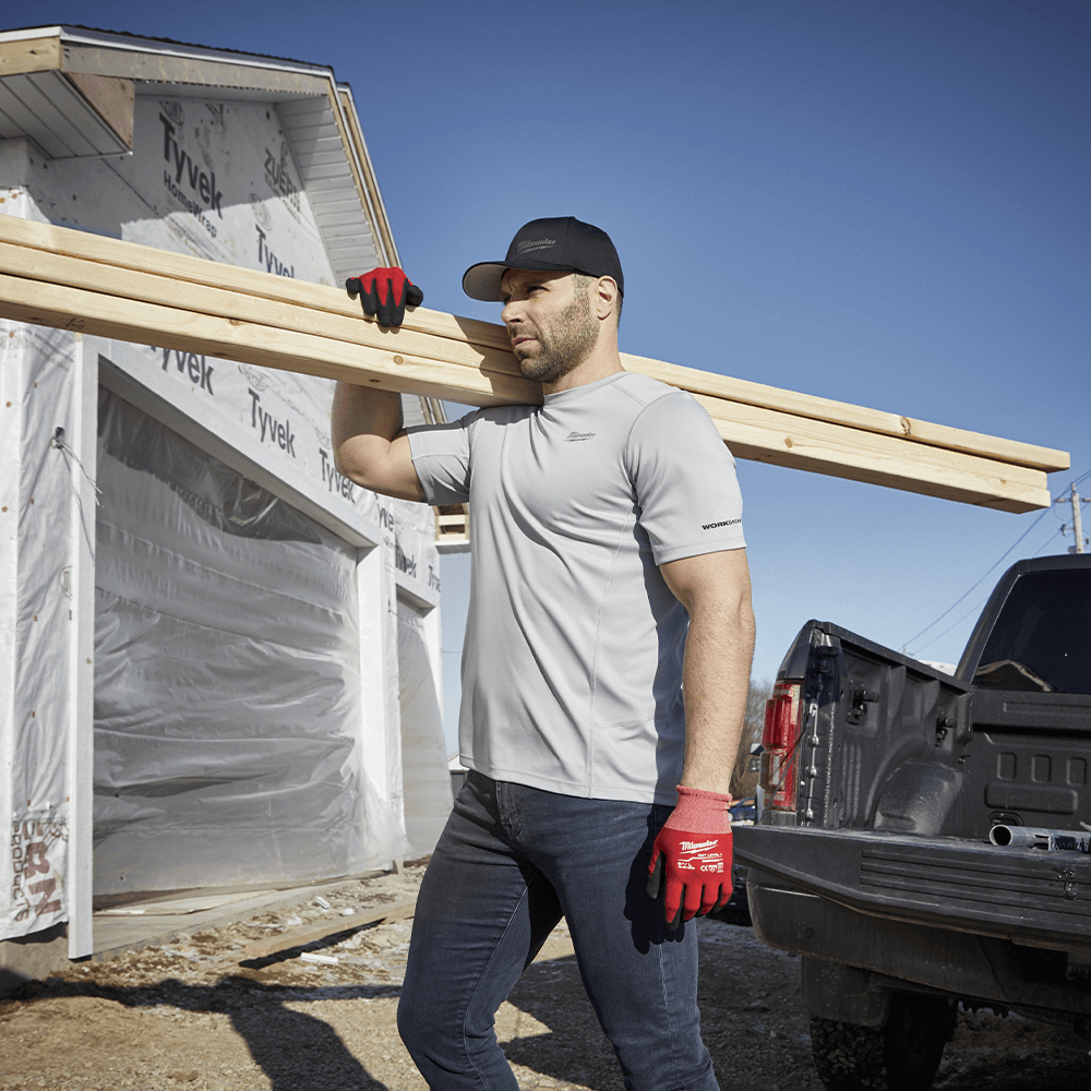 Milwaukee WORKSKIN Light Shirt Short Sleeve Grey 414G | Milwaukee Tool ...