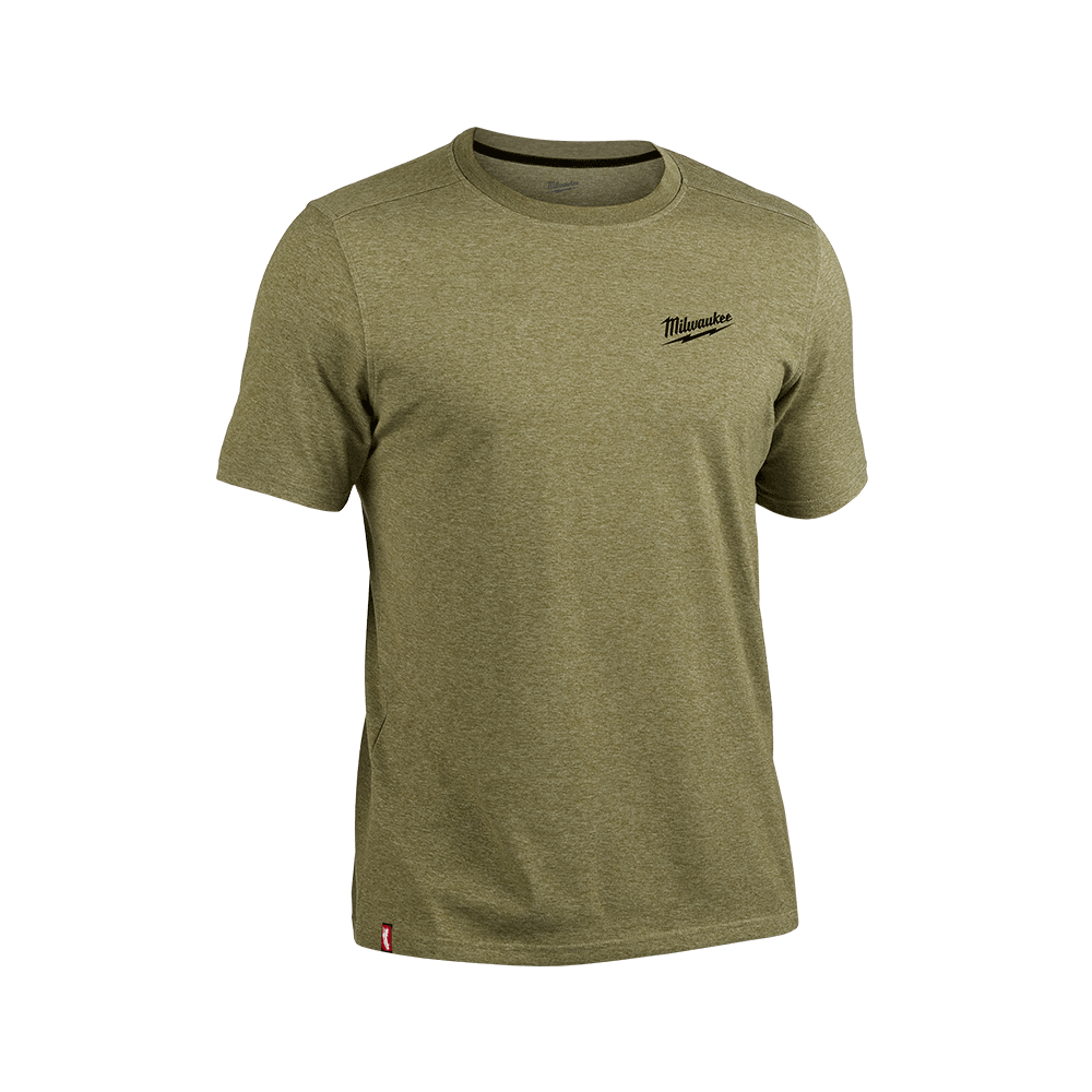 Milwaukee Hybrid Work Tee Short Sleeve Green 603GN | Milwaukee Tool ...